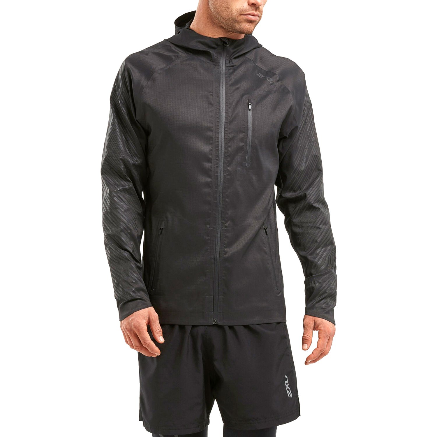 2XU® 9336340723950 - HEAT Men's Large Black Liteweight Membrane Jacket ...